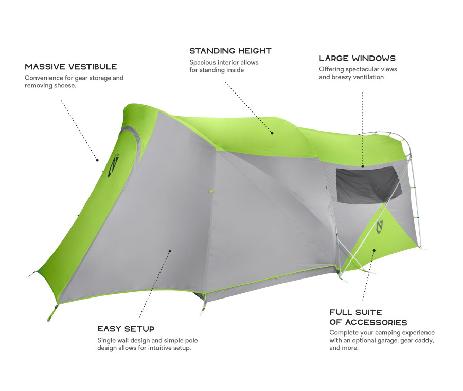 NEMO Equipment Inc. Wagontop 8P Tent: 8-Person 3-Season | Backcountry.com